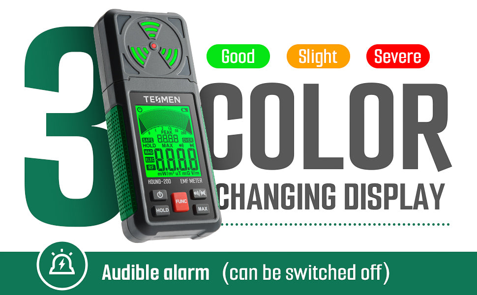 Hound-200 EMF Meter 3-in-1 Portable Electromagnetic Field Radiation ...